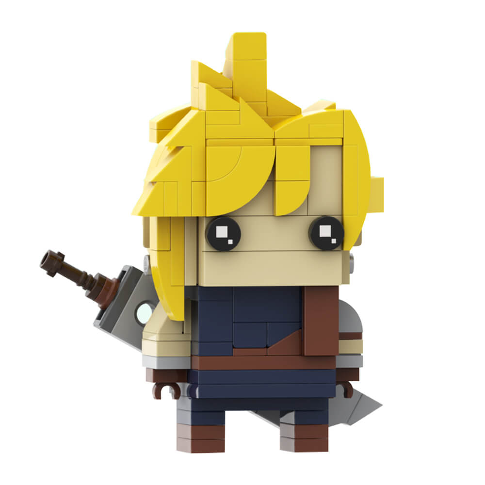 173pcs Cloud Strife Ffvii Brickheadz Moc Building Block Bricks Mocp