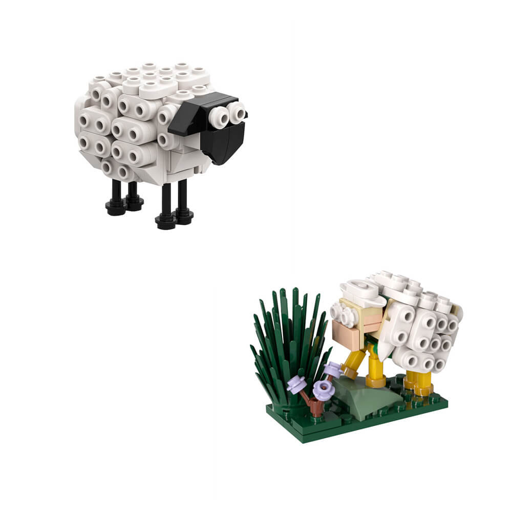 75PCS MOC-136543 Sheep MOC Building Block Bricks – mocpixel