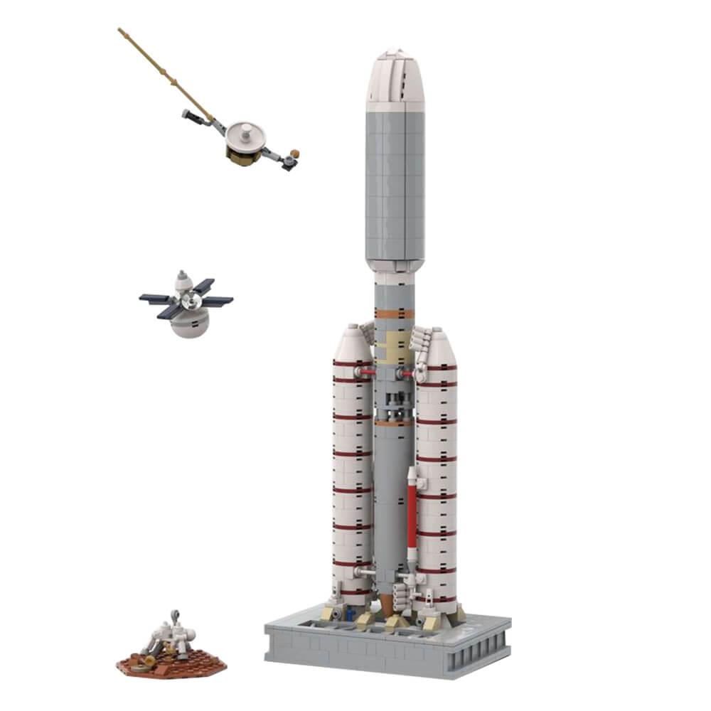 909PCS MOC-61281 Titan IIIE Centaur 1/110 scale MOC Building Block ...
