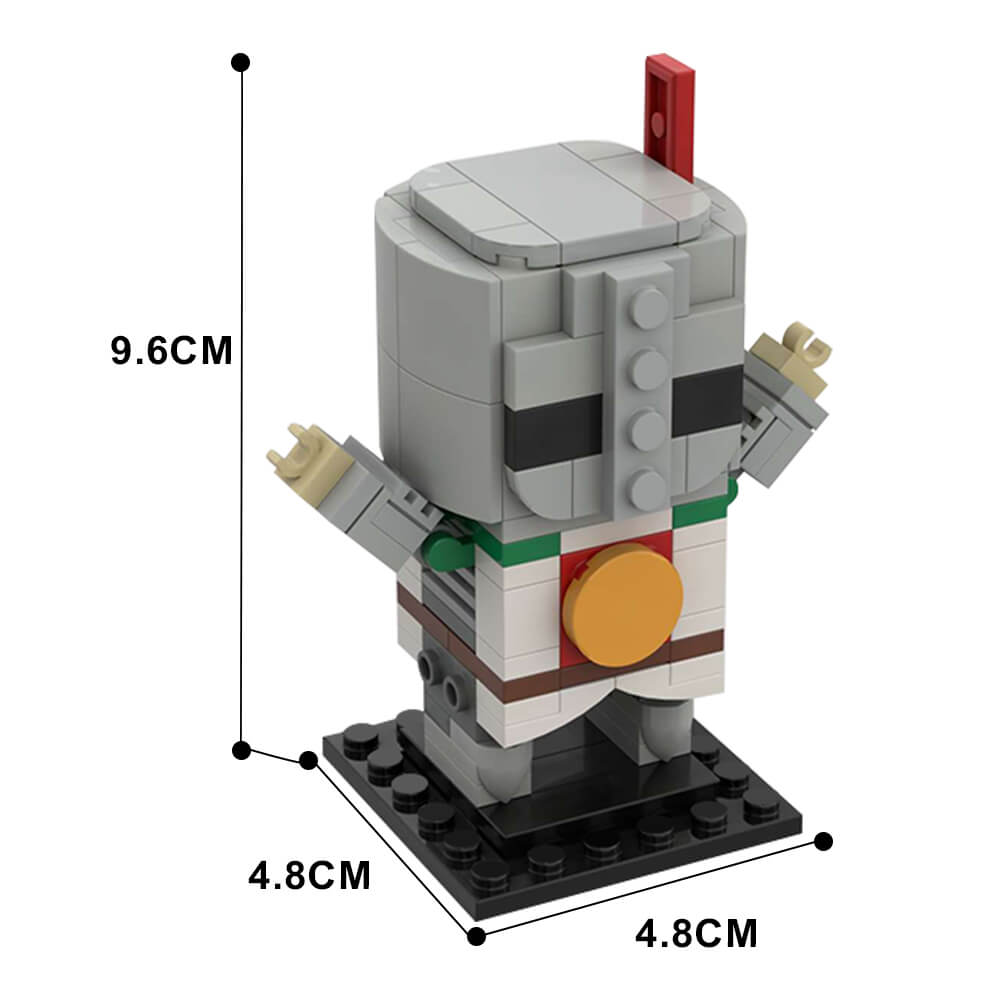 124PCS Dark Souls: Brickhead Solaire MOC Building Block Bricks – mocpixel