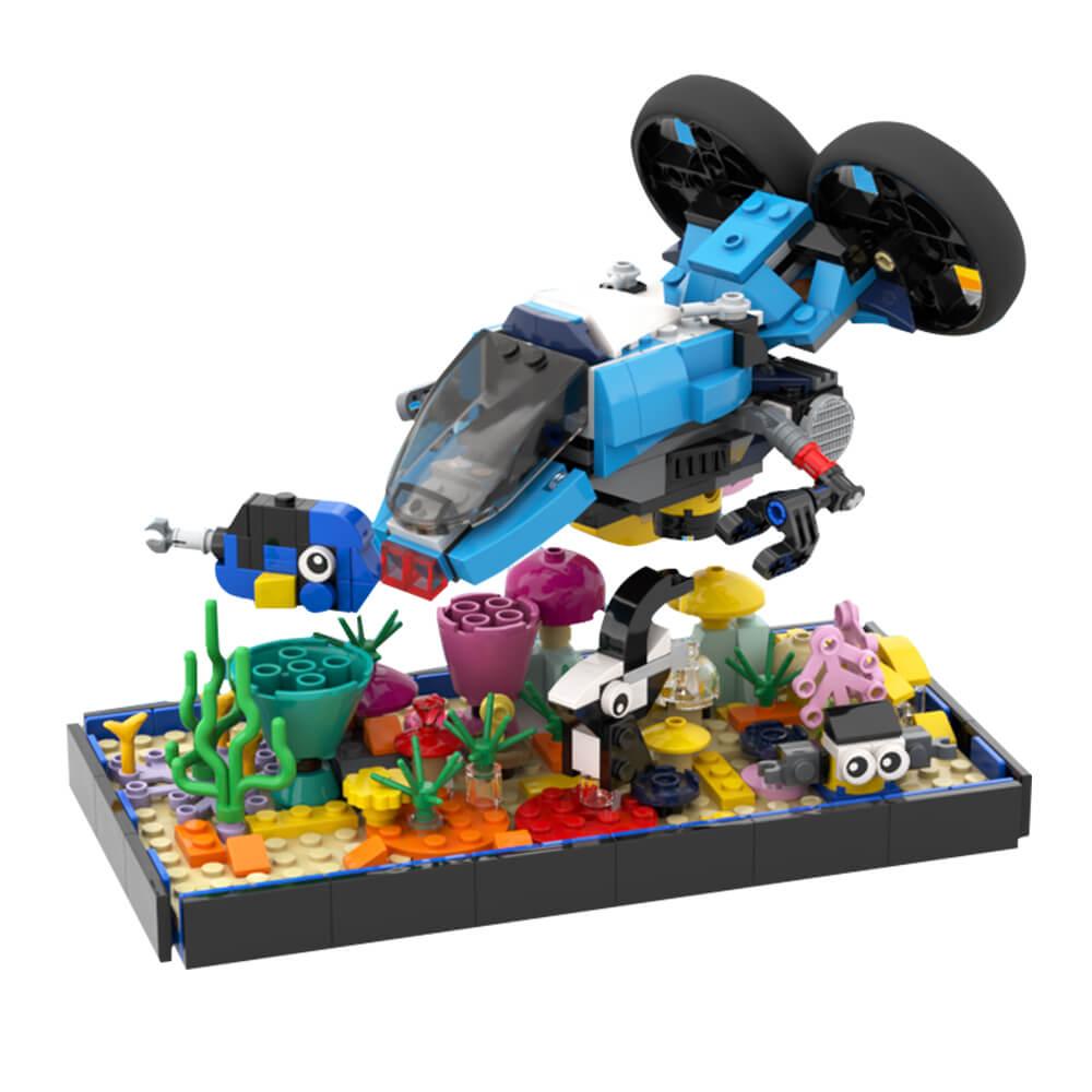 396PCS MOC-115754 Coral Reef + Submarine 31122 + 31114 Alternative ...